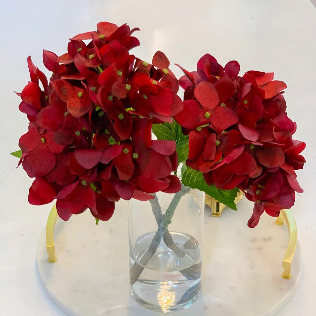 13" Tall Real Touch Hydrangeas Arrangement – Flovery.com