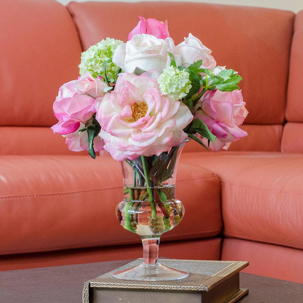 Large Real Touch Orlane Rose Bud Cabbage Rose Arrangement – Flovery LLC