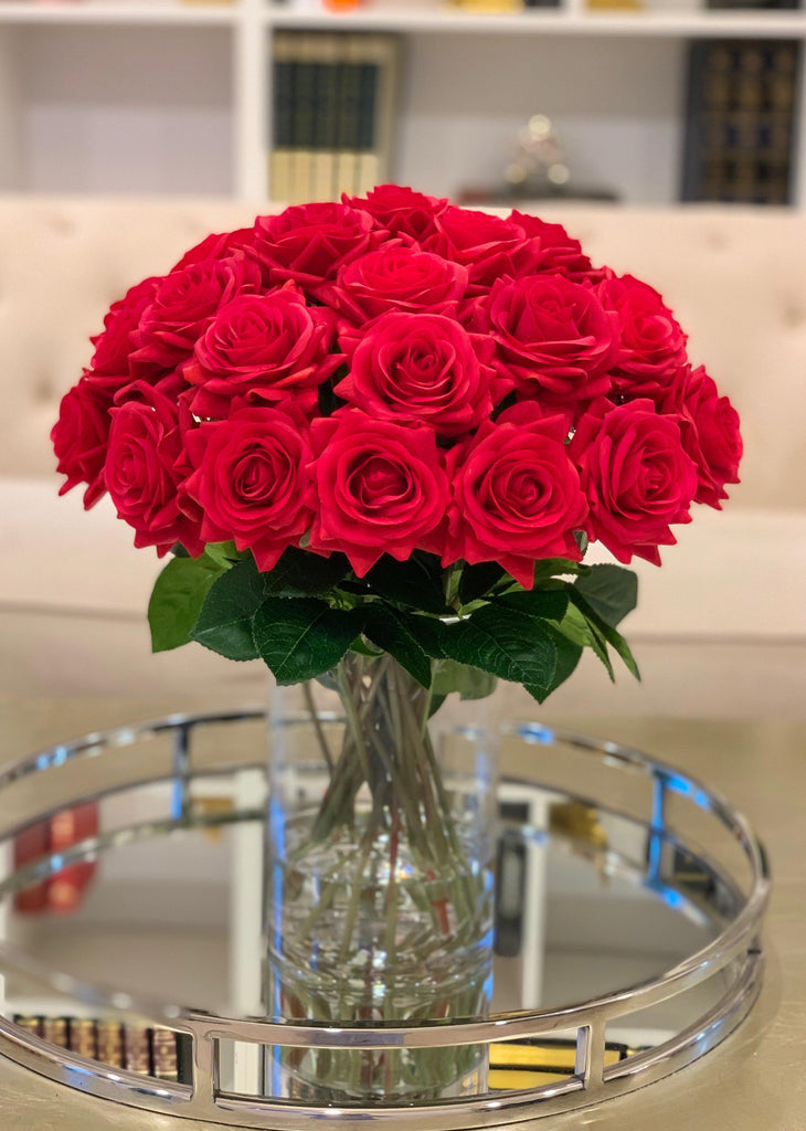Real Touch Rose Large Tall Arrangement – Flovery.com